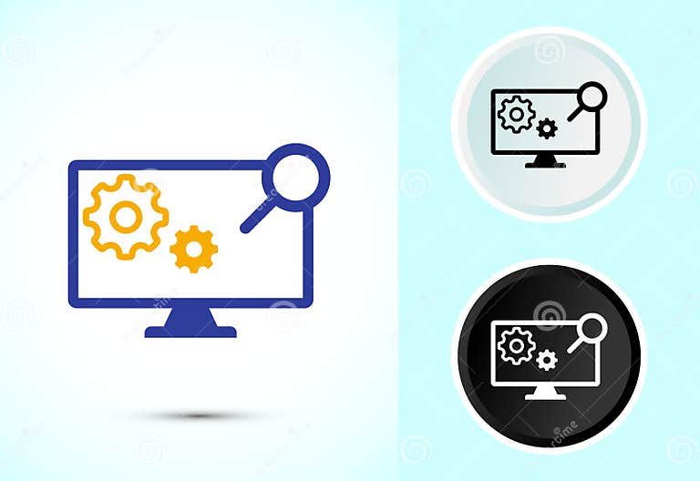 Information Technology Icon Design Illustration. Digital Tech Icon ...