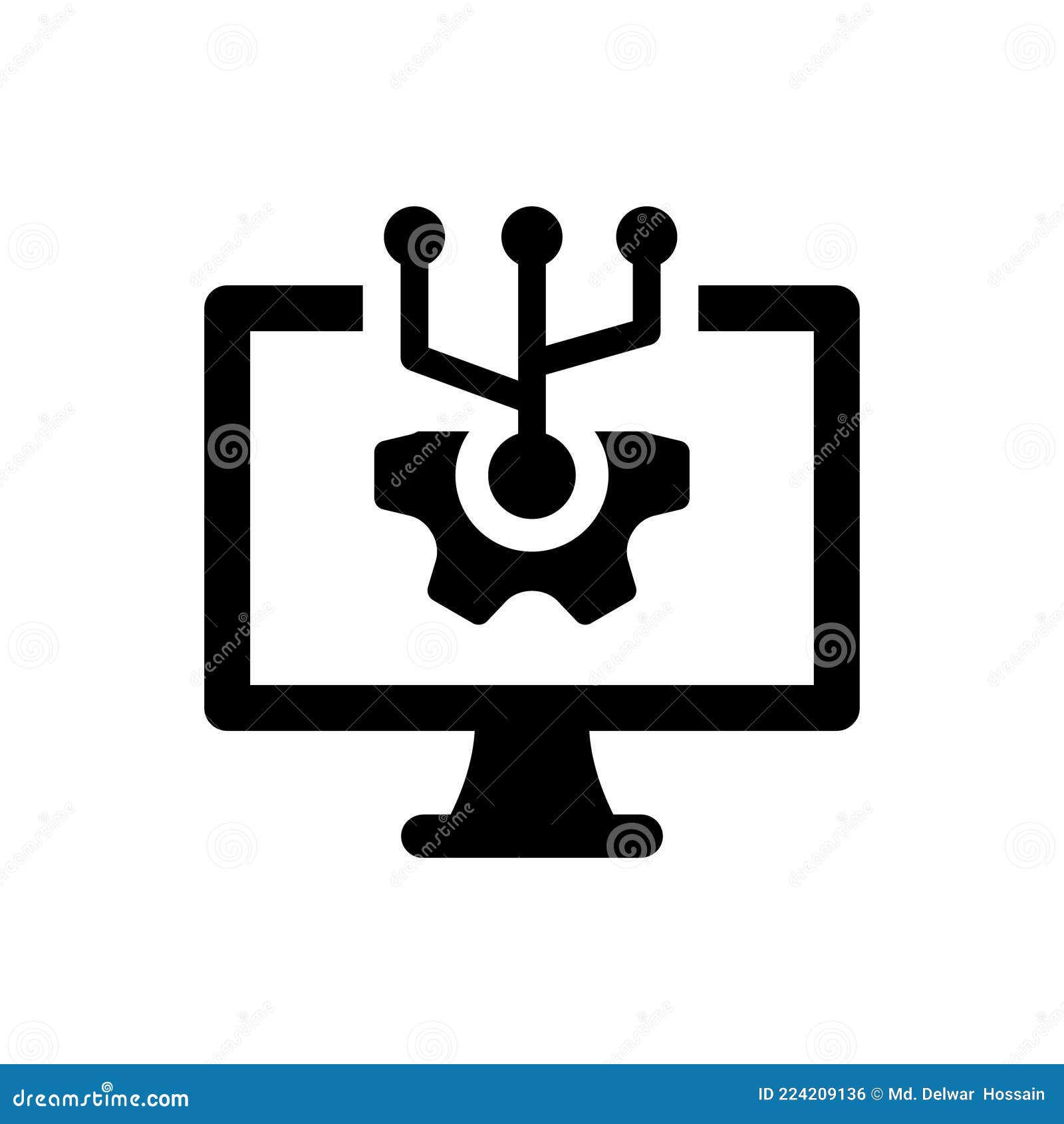 Information Technology Icon Stock Vector - Illustration of computer ...