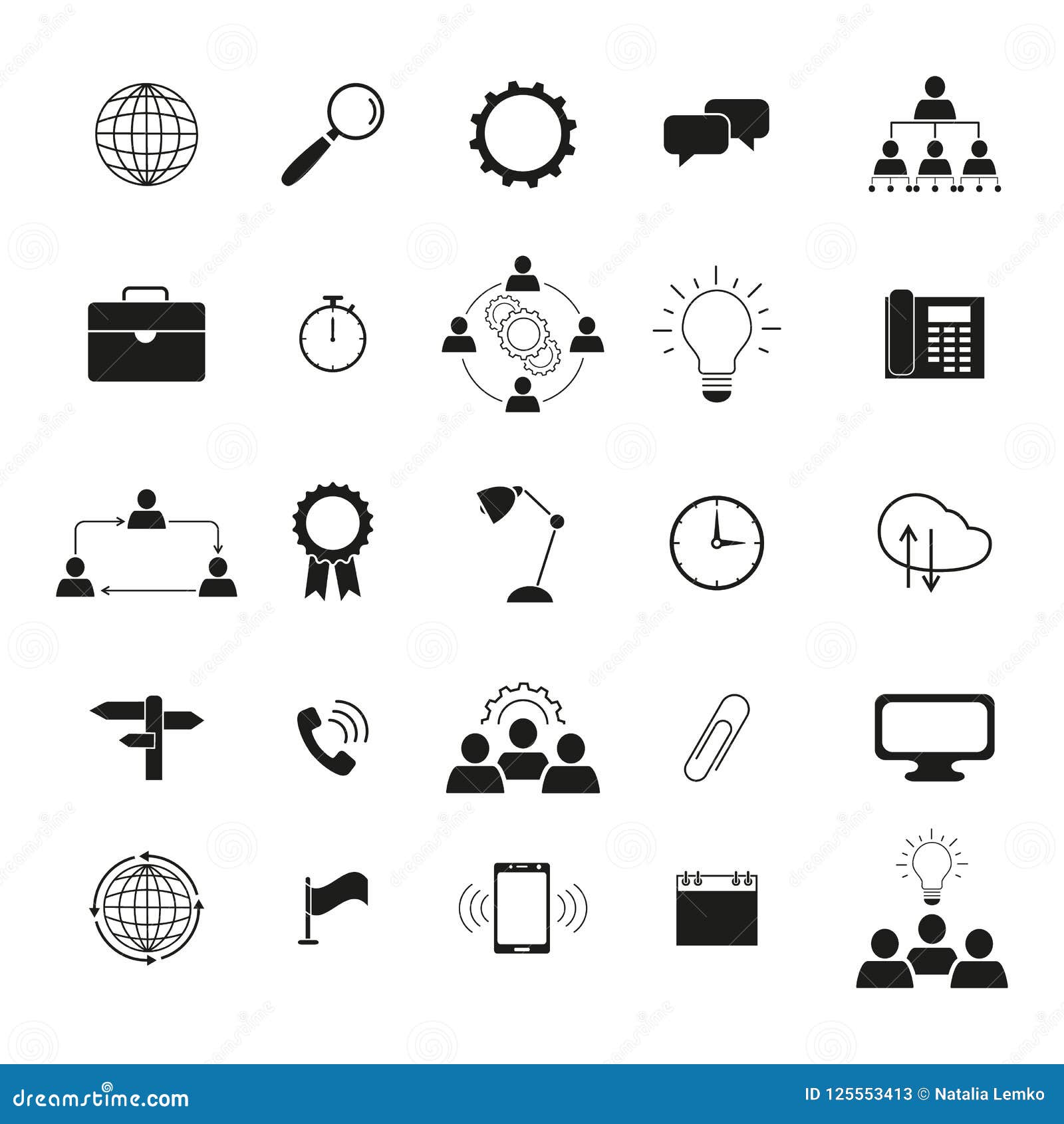Information Technology Icons the Set Team Work Stock Vector ... Information Technology Icons the Set Team Work Stock Vector ...