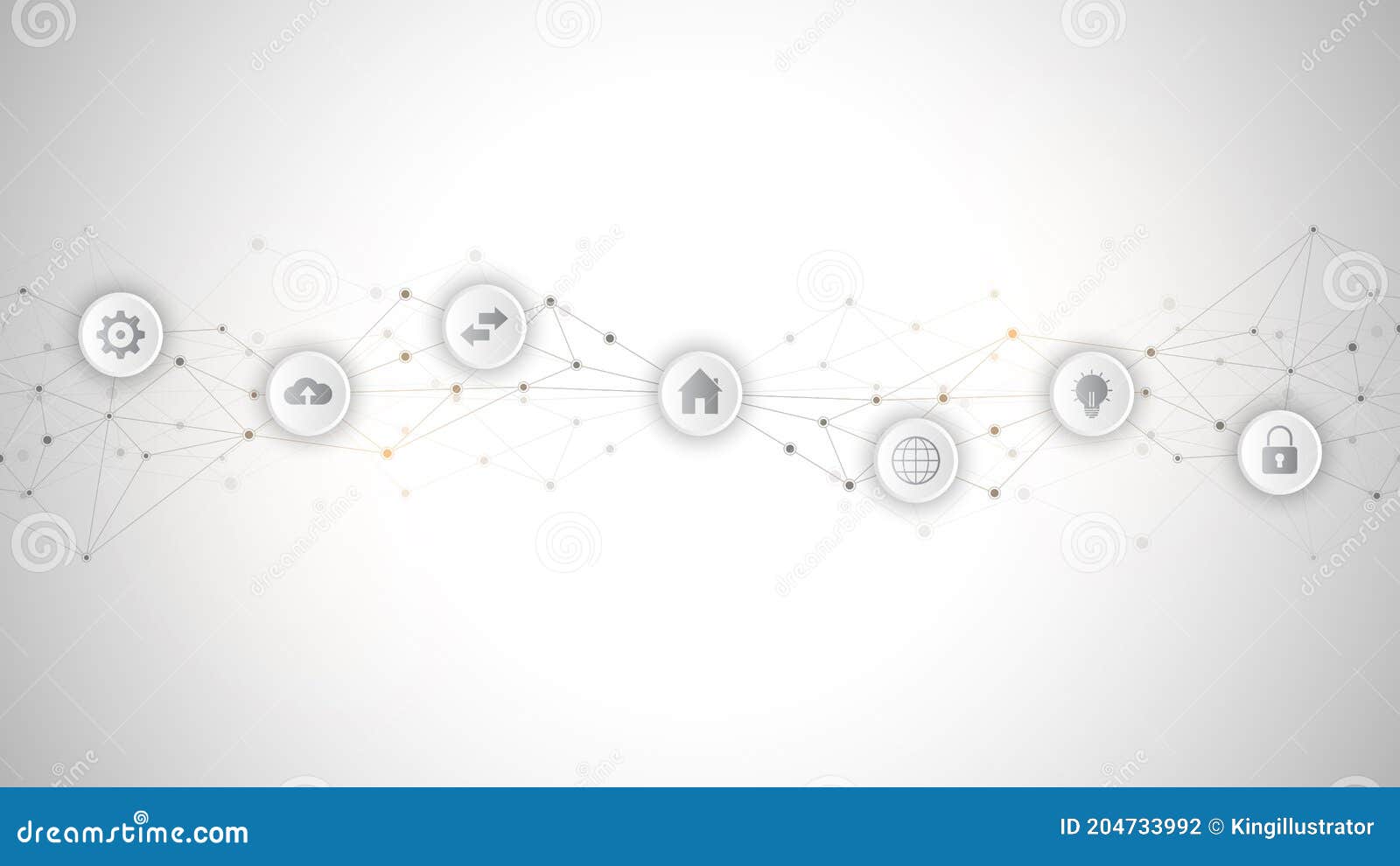 Information Technology with Infographic Elements and Flat Icons ...