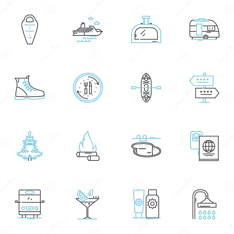 Information Technology Linear Icons Set. Coding, Encryption, Cybersecurity, Nerking, Cloud ...