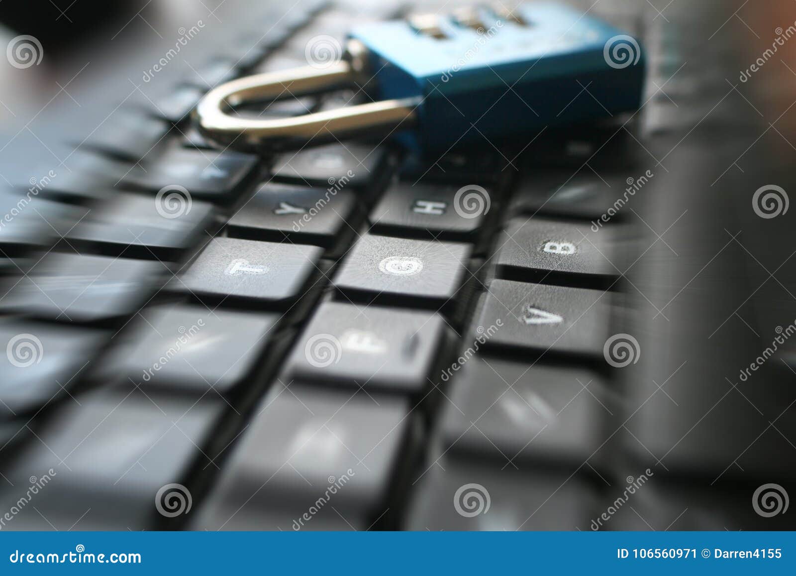 Information Technology with Lock on Computer Keyboard Representing ...