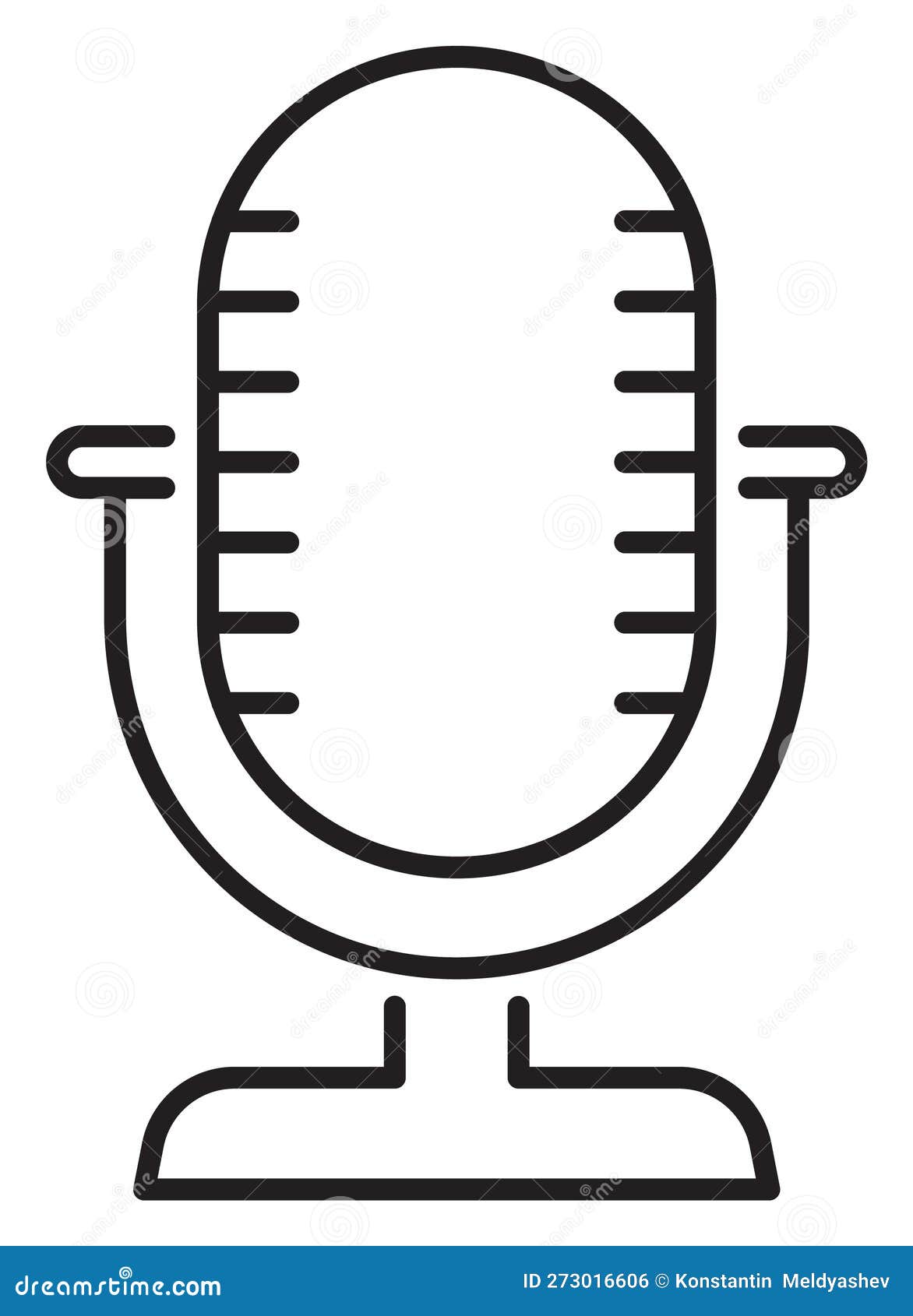 Information Technology Microphone Vector Icon Illustration Stock Vector ...