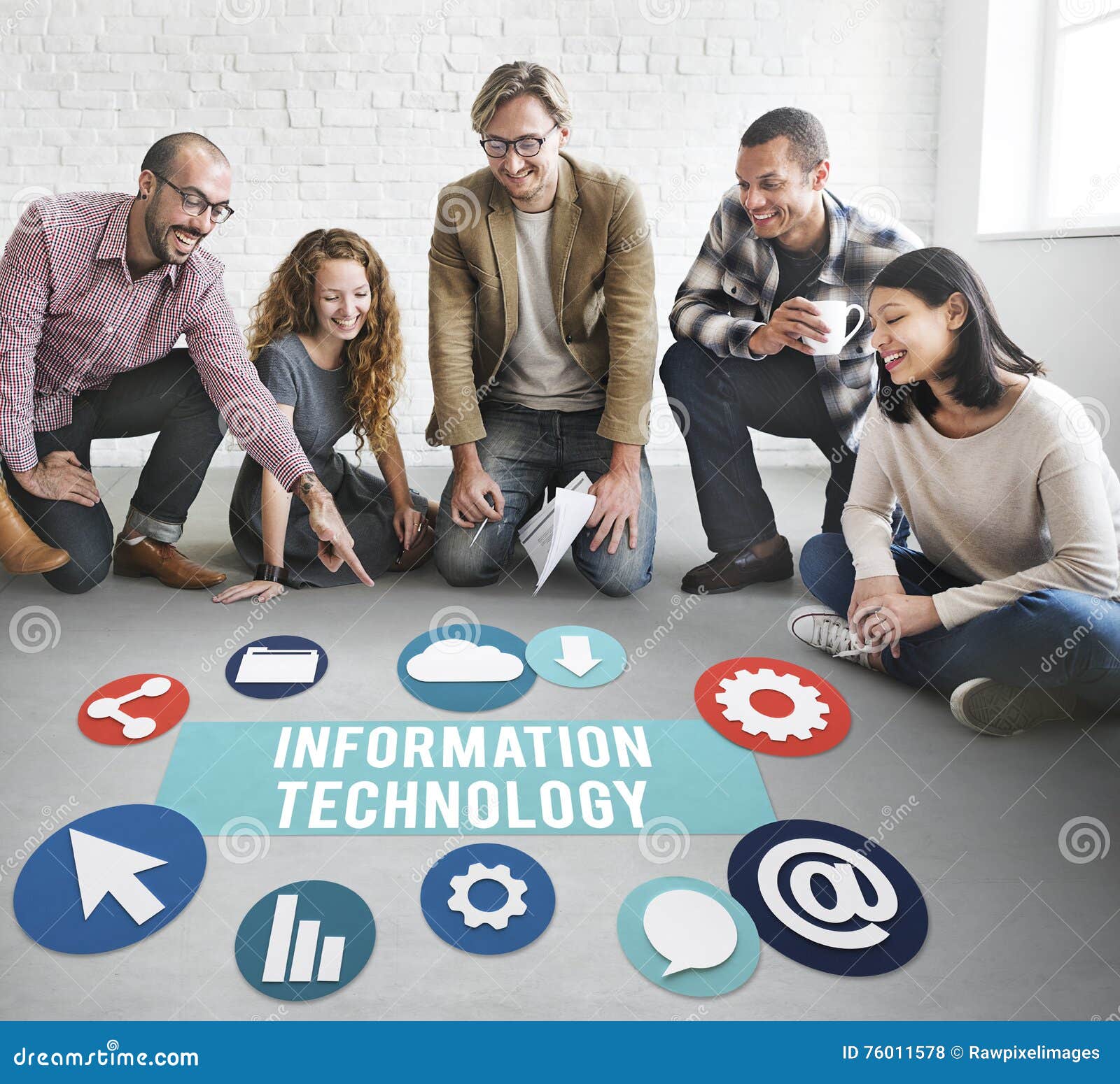 Information Technology Online Connect Network Concept Stock Photo ...