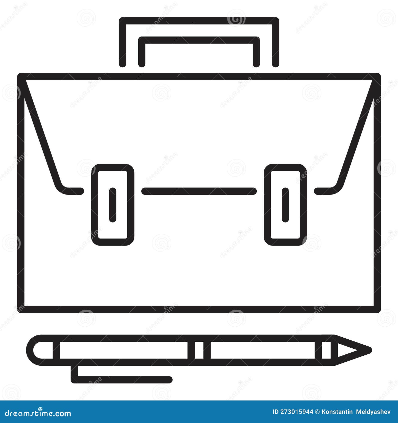 Information Technology Pen, Briefcase Vector Icon Illustration Stock ...