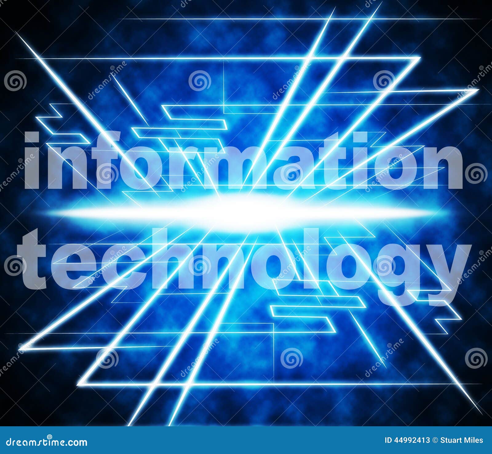 Information Technology Represents Answer High-Tech and Knowledge Stock ...