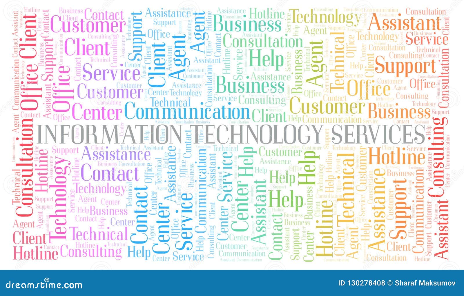Information Technology Services Word Cloud. Stock Illustration ...