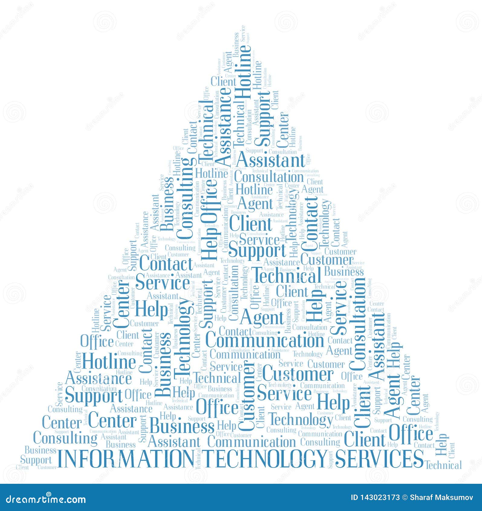 Information Technology Services Word Cloud Stock Illustration ...