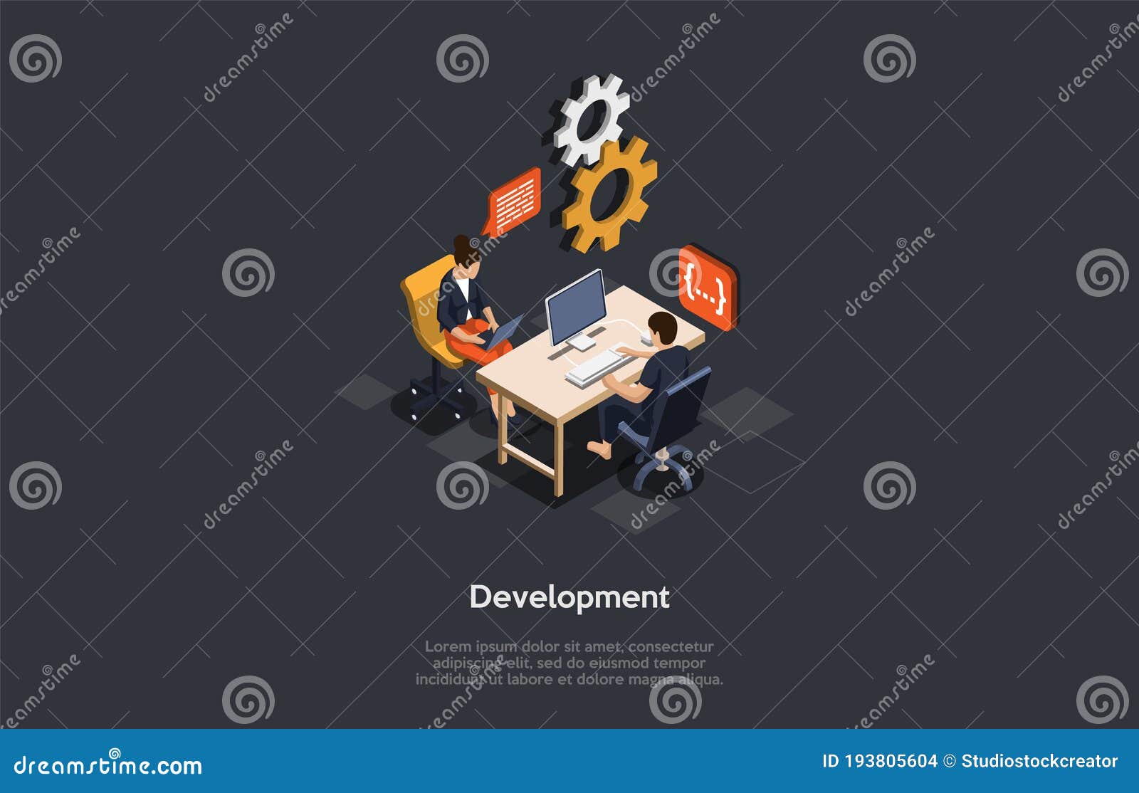 Information Technology and Software Development Company Concept ...