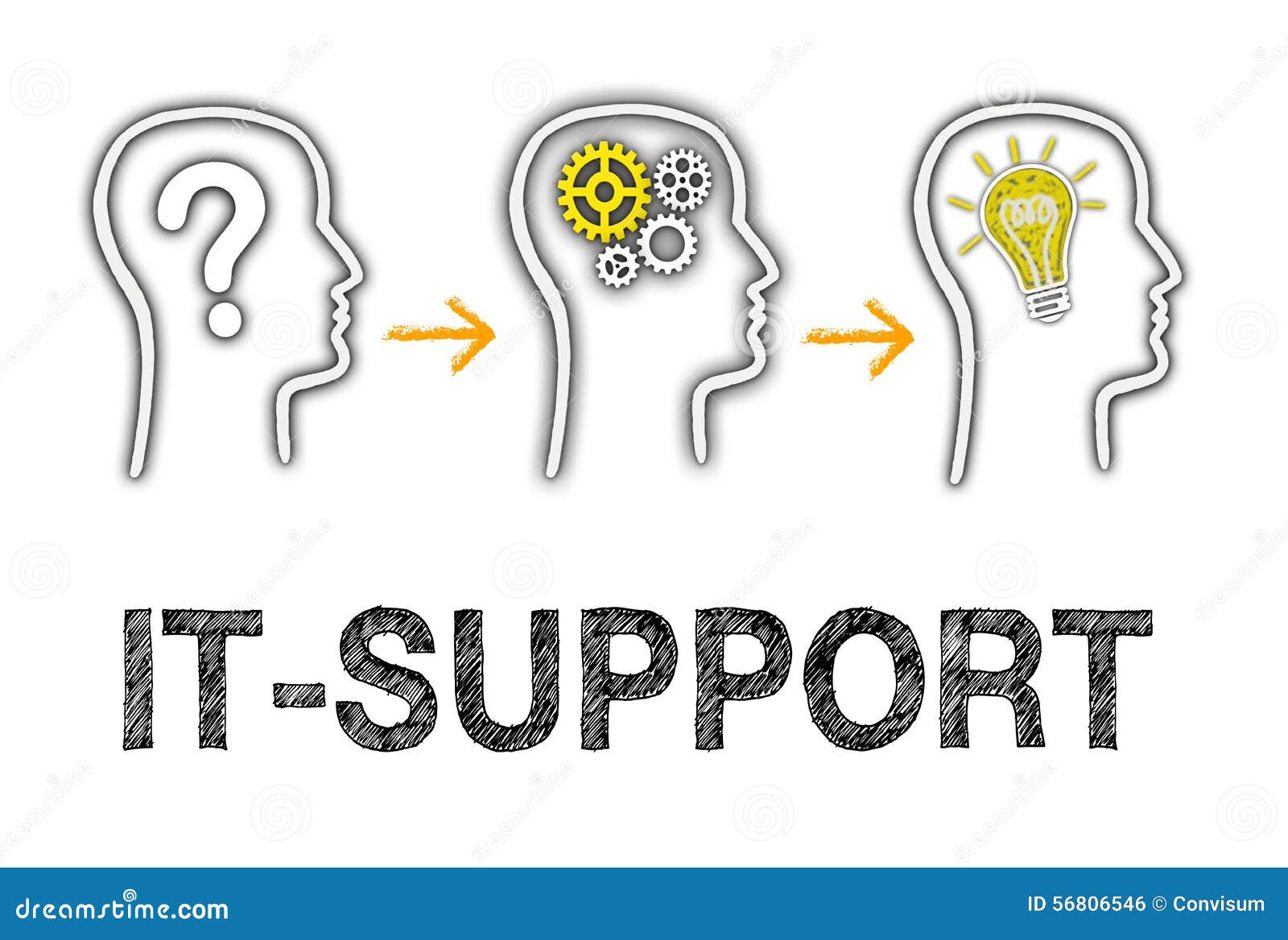 Information Technology Support Stock Illustration - Illustration of ...