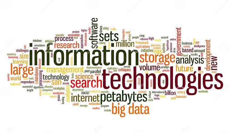 Information Technology in Tag Cloud Stock Illustration - Illustration ...