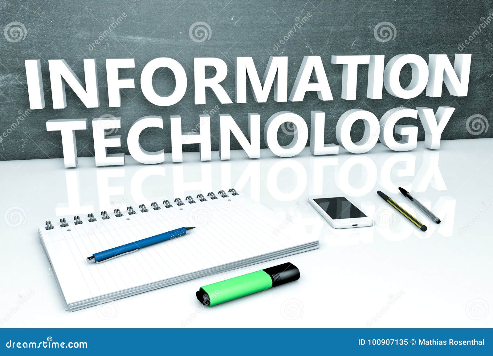 Information Technology Text Concept Stock Illustration - Illustration ...