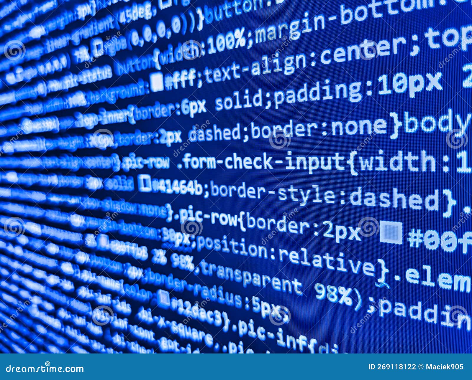 Information Technology Website Coding Standards For Web Design B Macro Shot Of Binary Code On