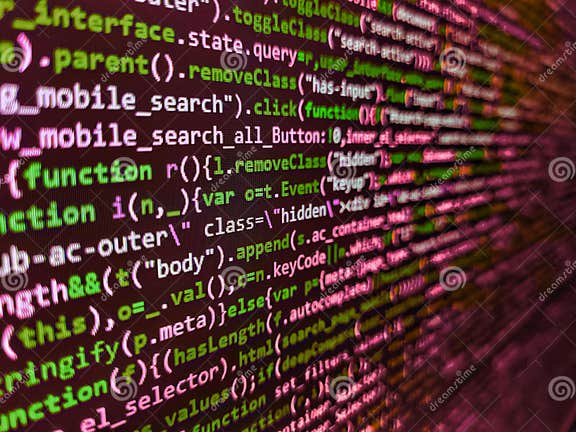 Information Technology Website Coding Standards for Web Design. Developer Working on Software ...