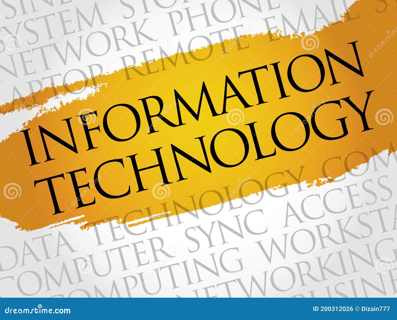 Information Technology Word Cloud Stock Illustration - Illustration of ...