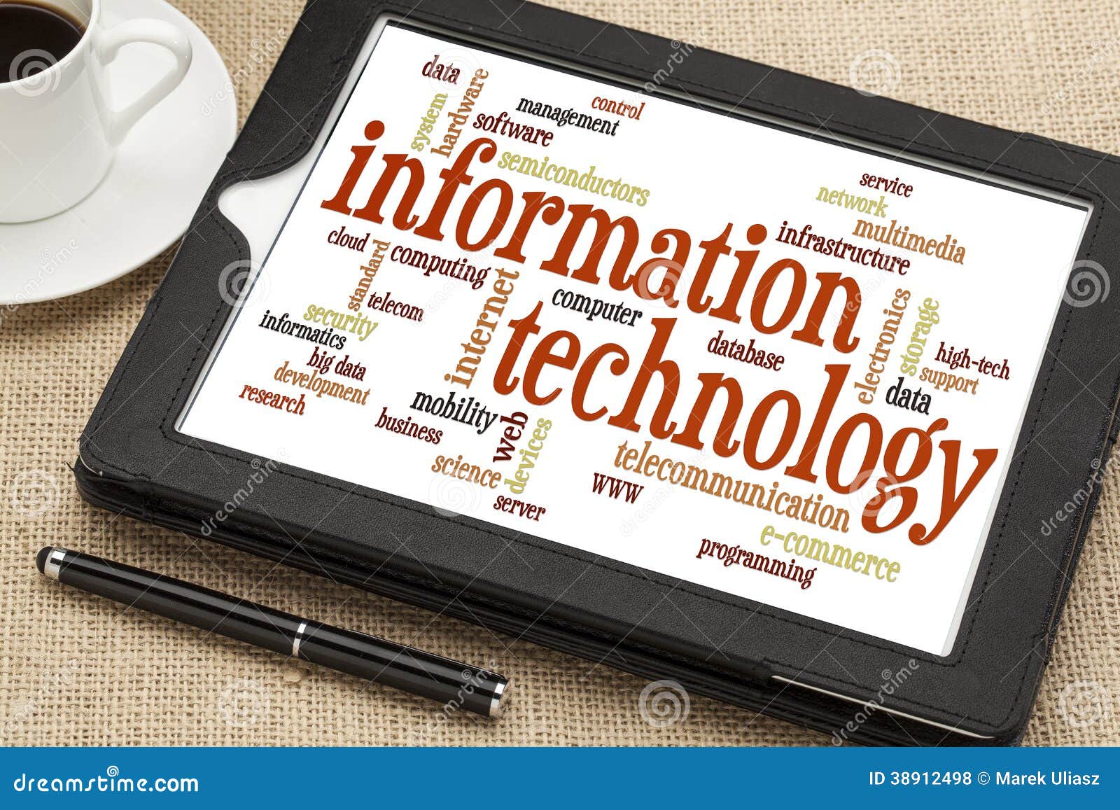 Information Technology Word Cloud Stock Photo - Image of software, data ...