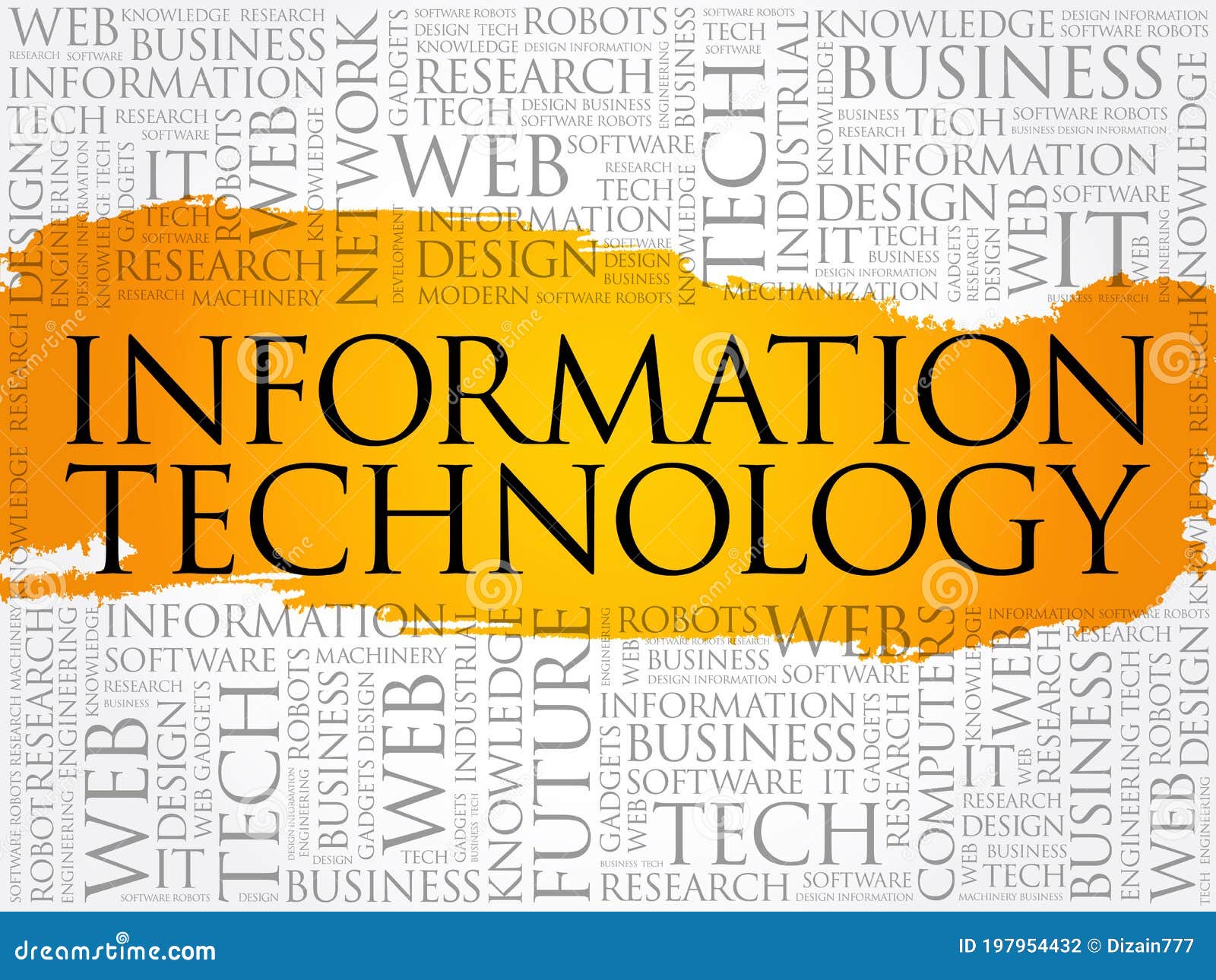 Information Technology Word Cloud Stock Illustration - Illustration of ...