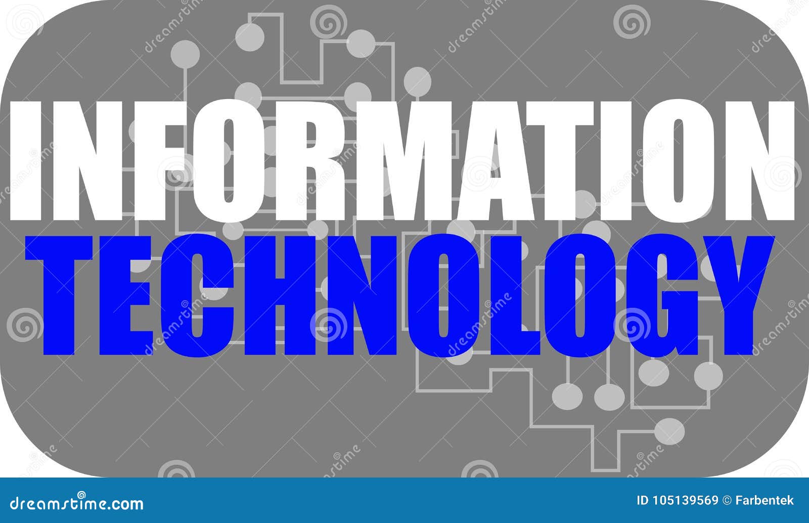 Information Technology Word Text Logo Illustration. Stock Illustration ...