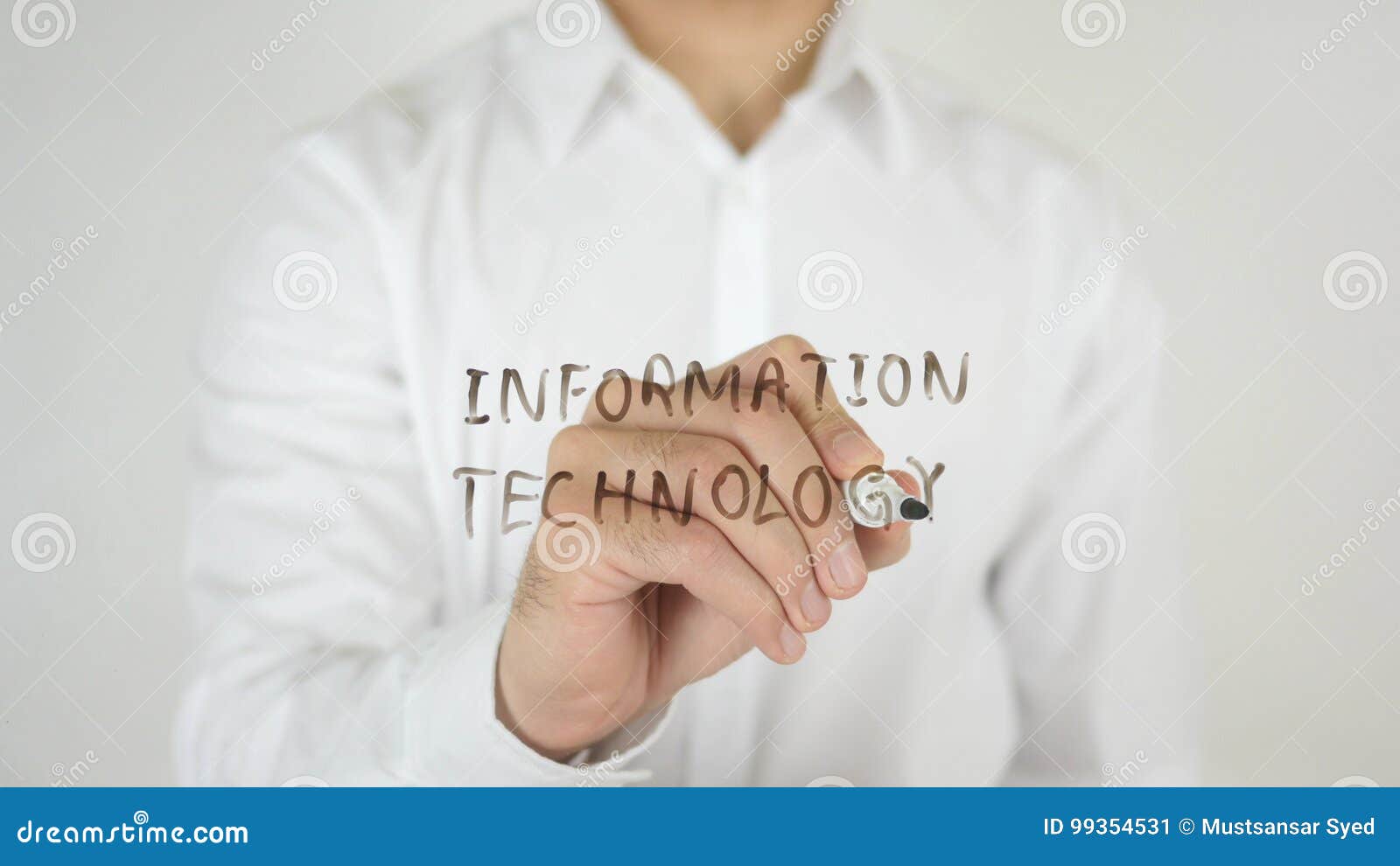 Information Technology, Written on Glass Stock Image - Image of terms ...