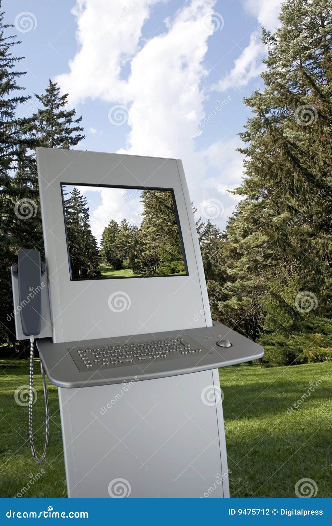 Information, Terminal in the Open Stock Photo - Image of park, intranet ...