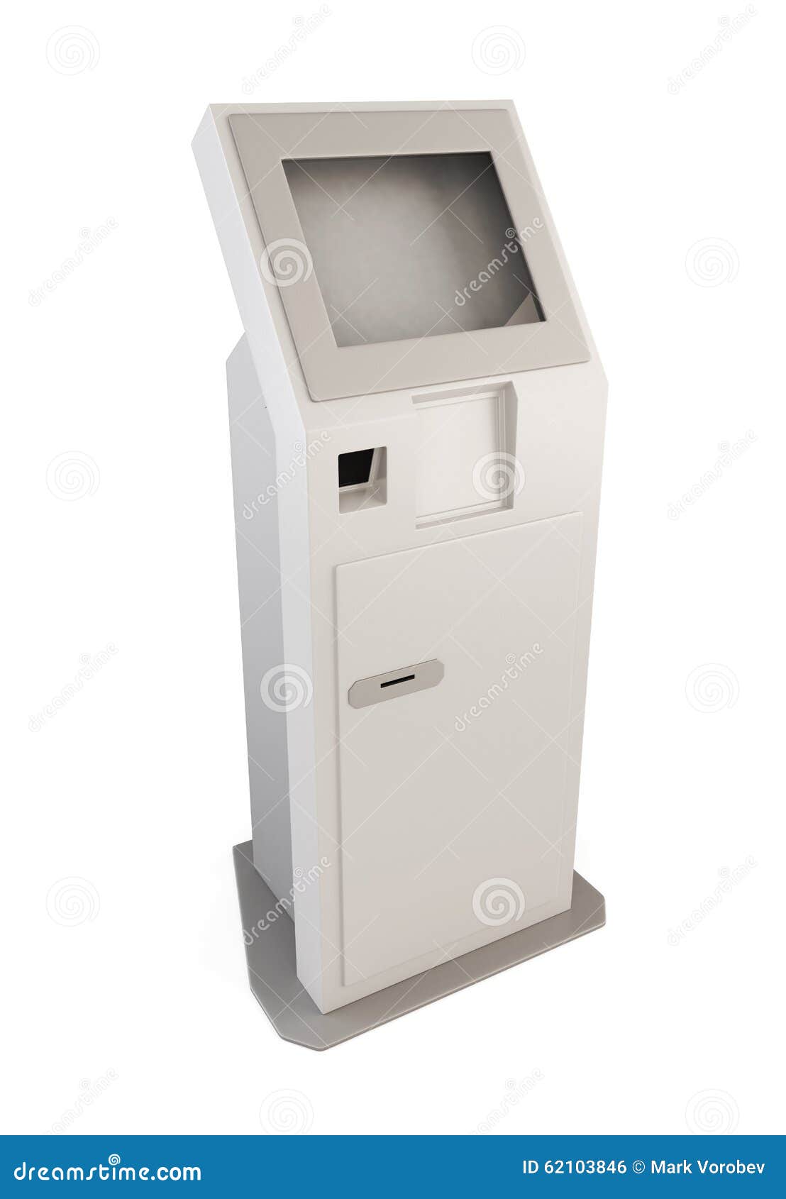 Information Terminal with Touch Screen.3d. Stock Photo - Image of ...