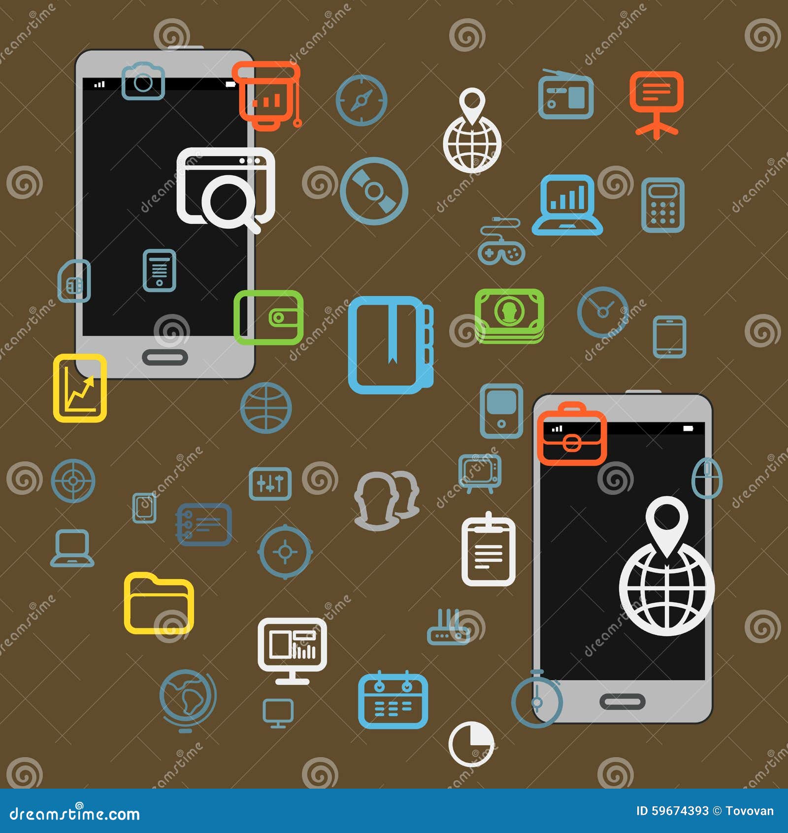 Information Transfer Illustration Stock Vector - Illustration of symbol ...