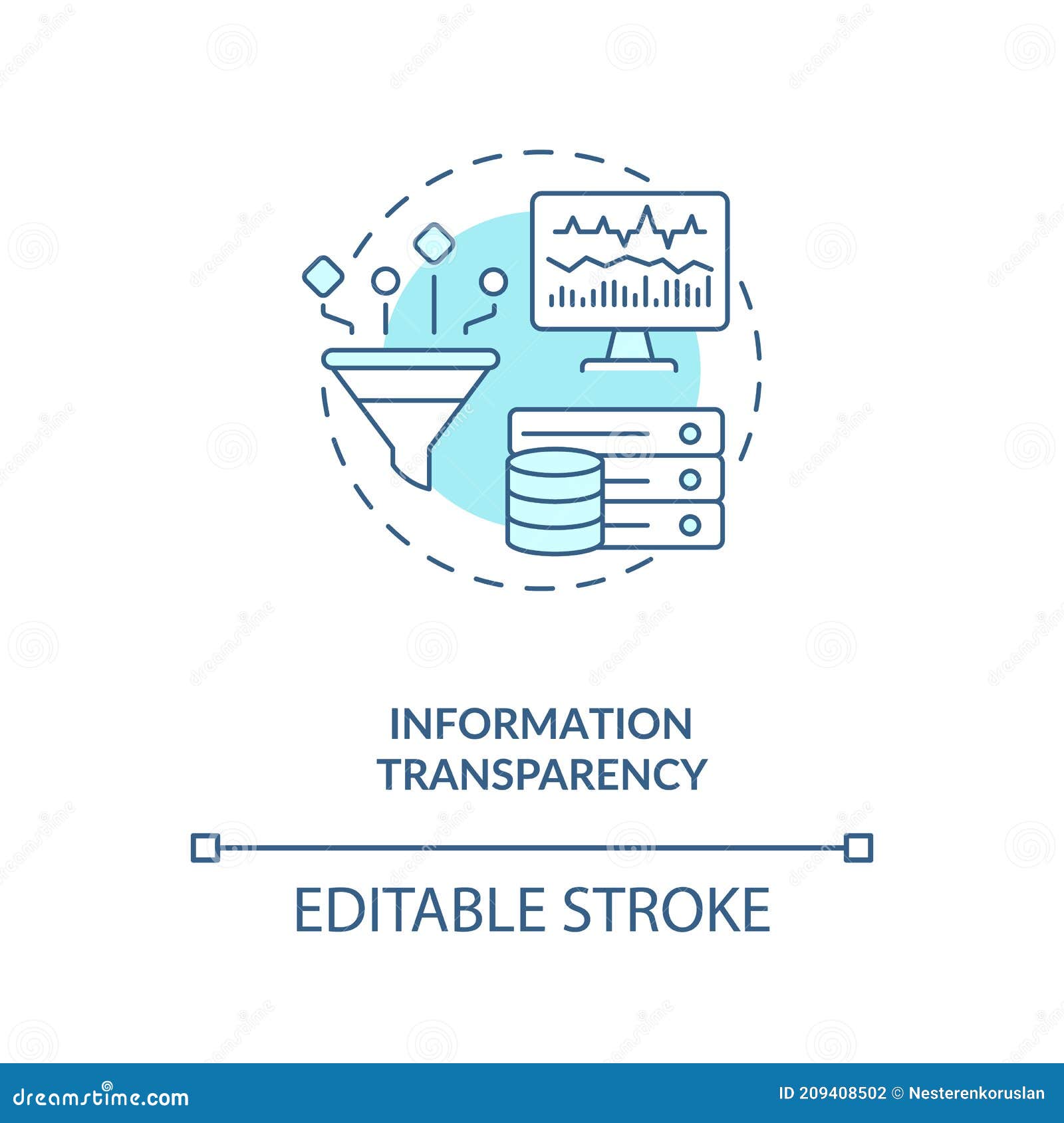 Information Transparency Concept Icon Stock Vector - Illustration of ...