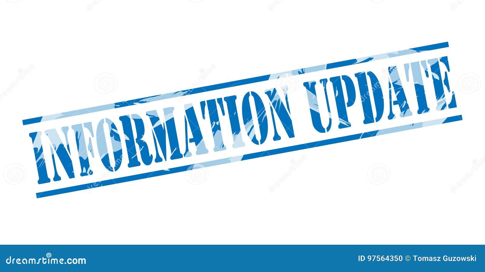Information Update Blue Stamp Stock Illustration - Illustration of ...