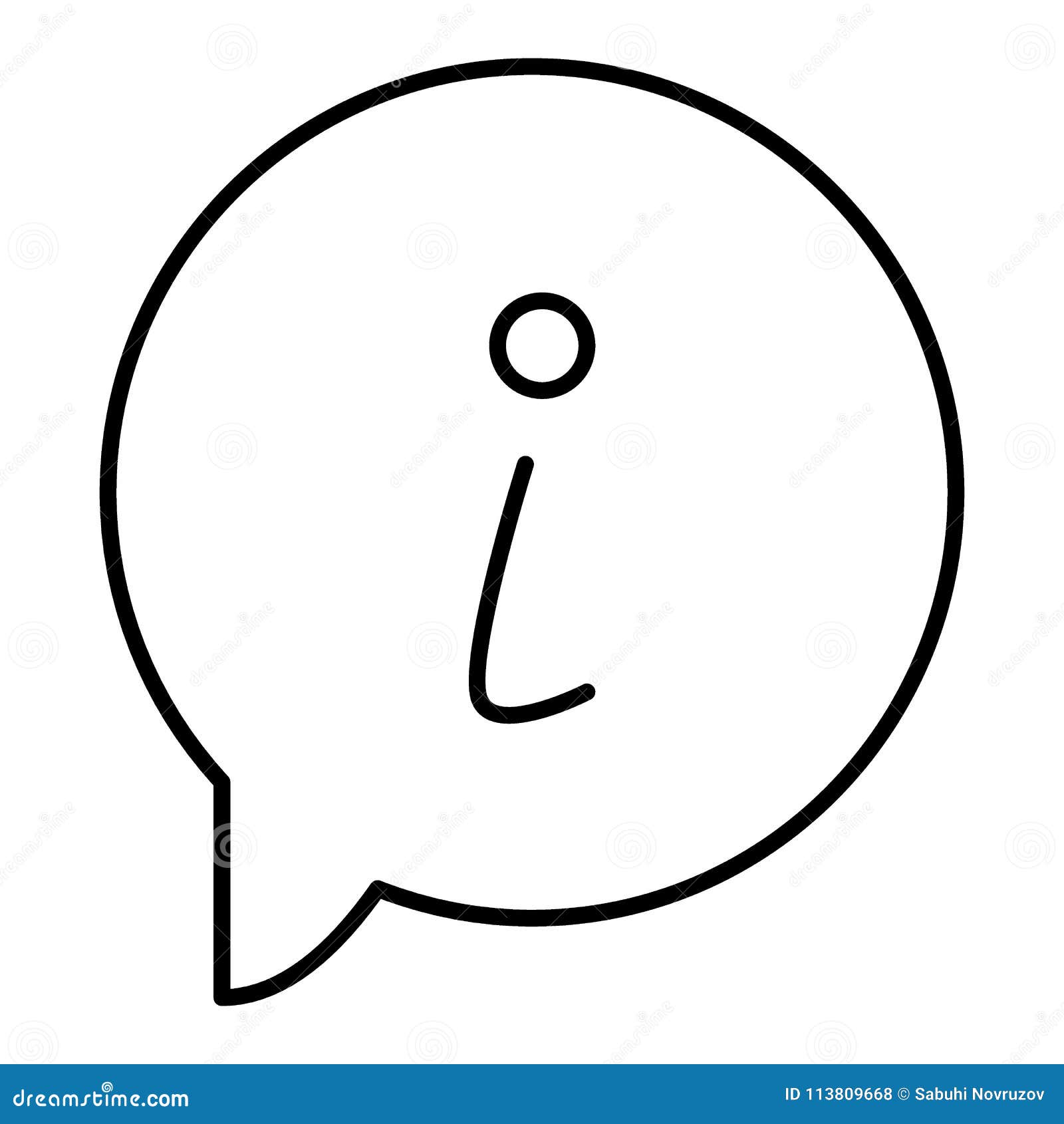 Information Vector Icon Isolated on White. Outline Design Stock Vector ...