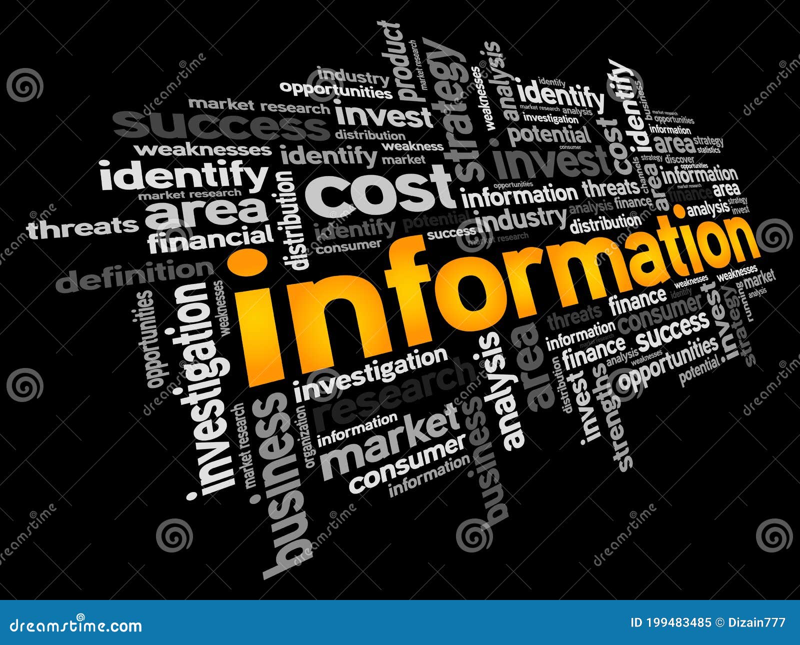 Information word cloud stock illustration. Illustration of erudition ...