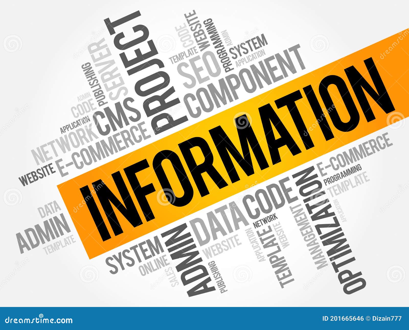 Information Word Cloud Collage Stock Illustration - Illustration of ...