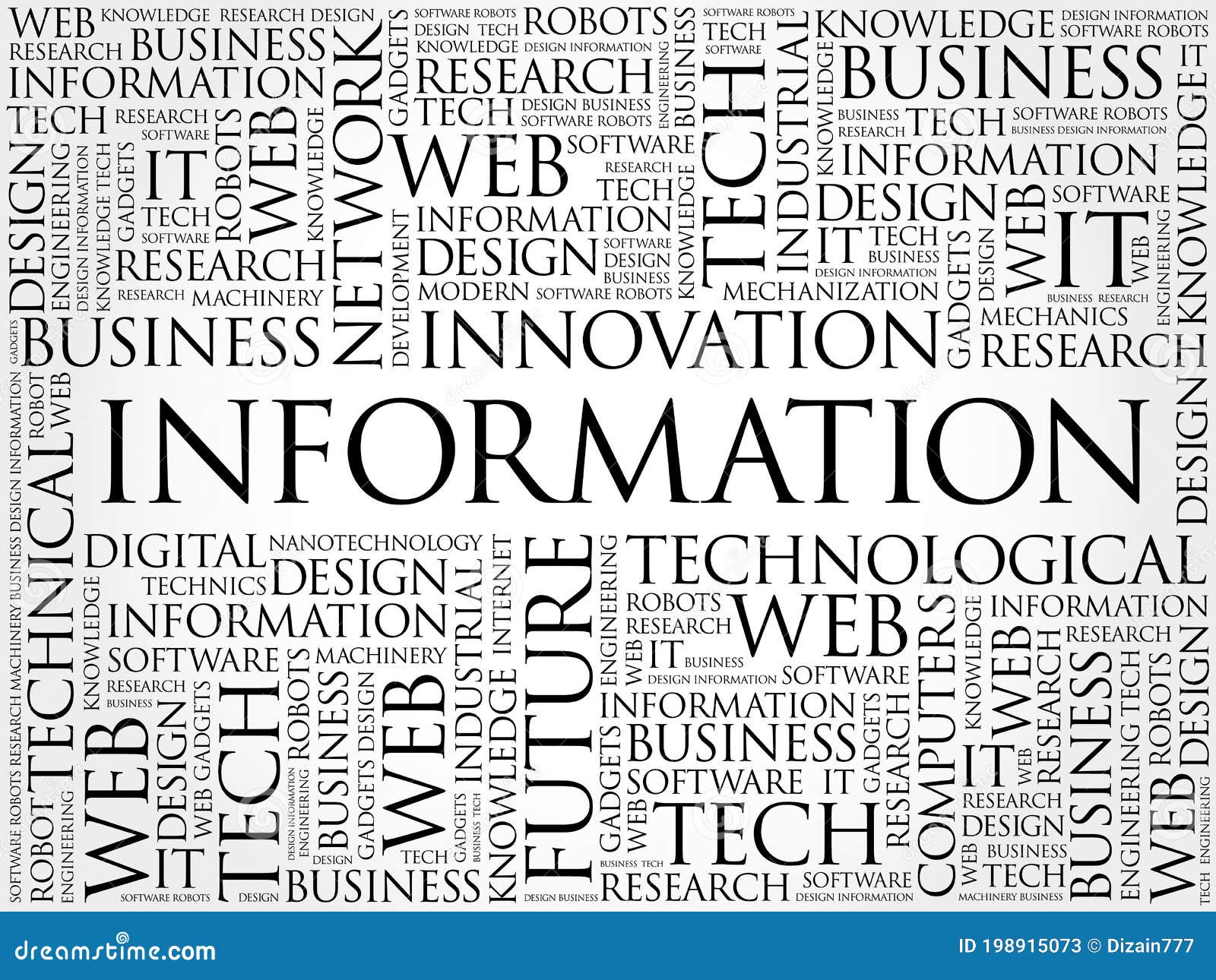 Information Word Cloud Collage Stock Illustration - Illustration of ...