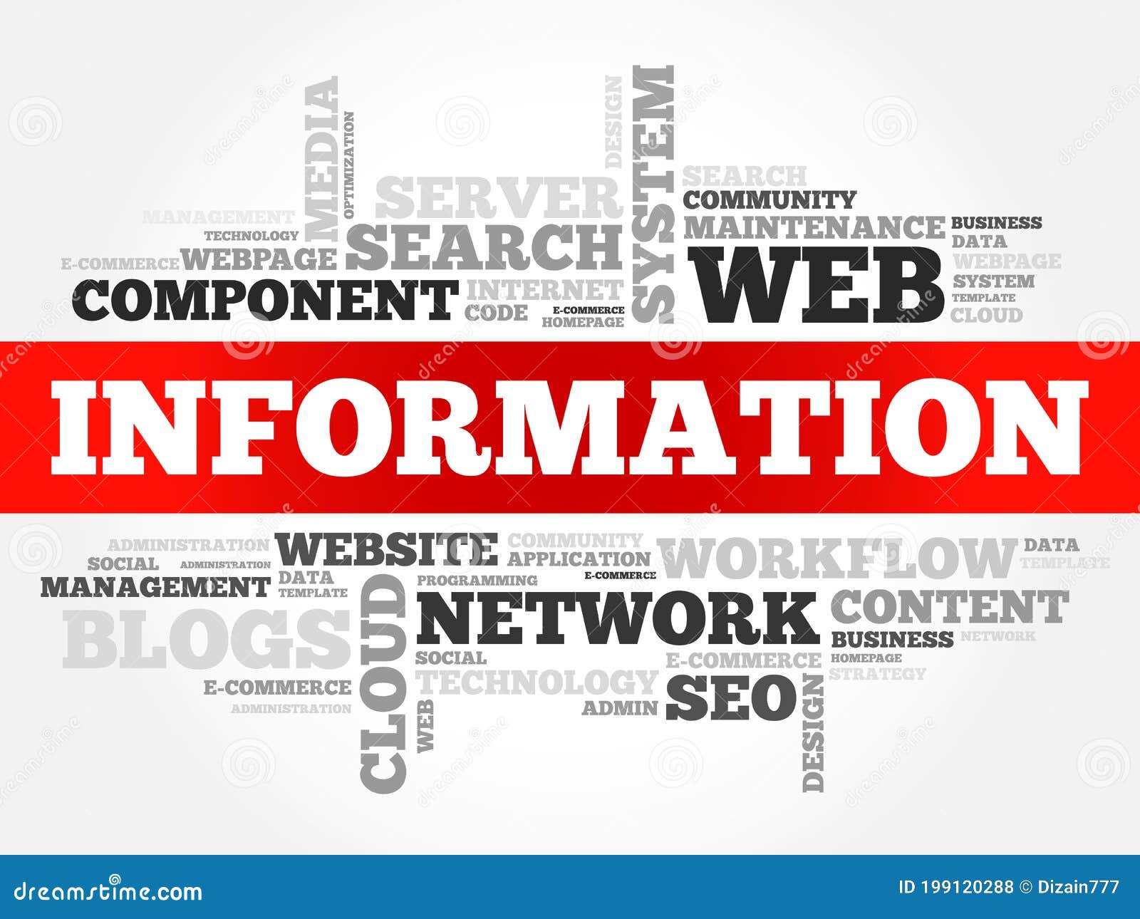 Information Word Cloud Collage Stock Illustration - Illustration of ...