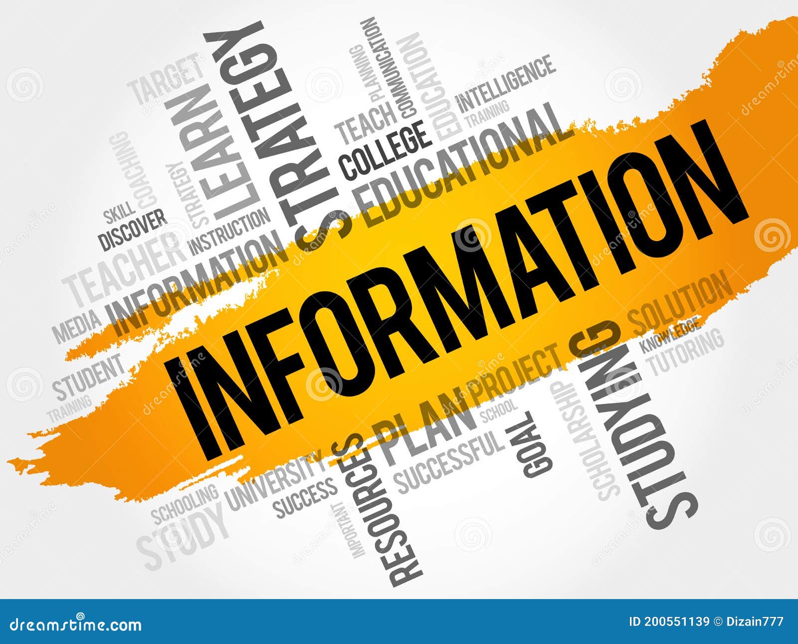 INFORMATION word cloud stock illustration. Illustration of help - 200551139