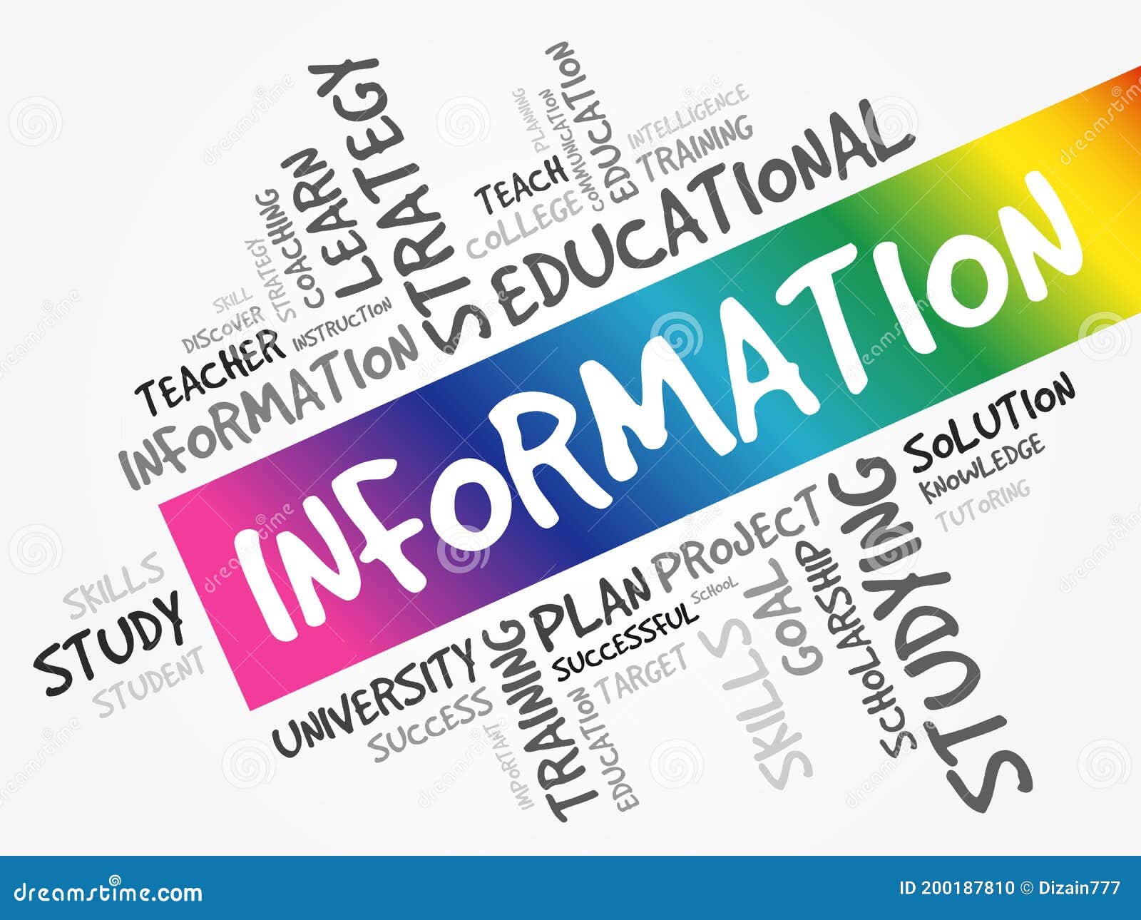 INFORMATION Word Cloud Concept Stock Illustration - Illustration of ...