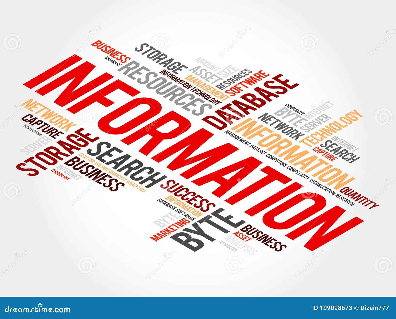 Information word cloud stock illustration. Illustration of multimedia ...
