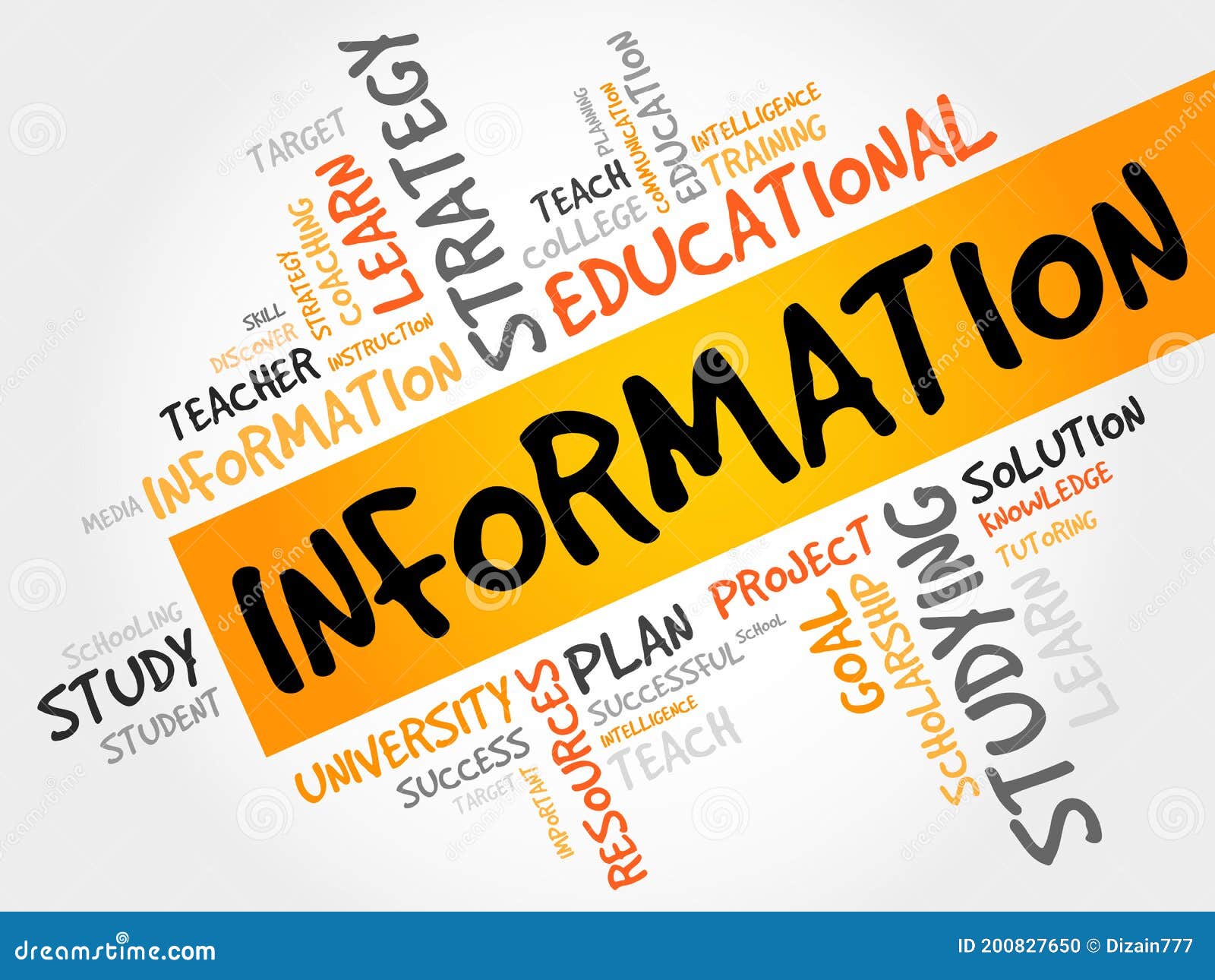 INFORMATION word cloud stock photo. Image of erudition - 200827650