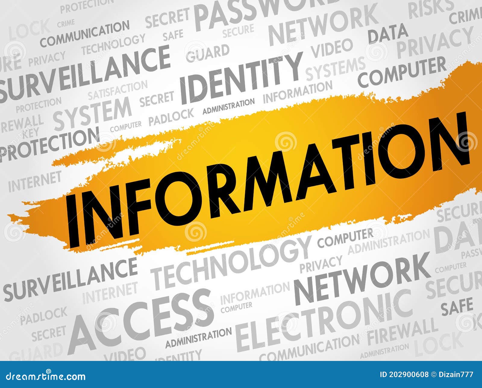 INFORMATION word cloud stock illustration. Illustration of large ...