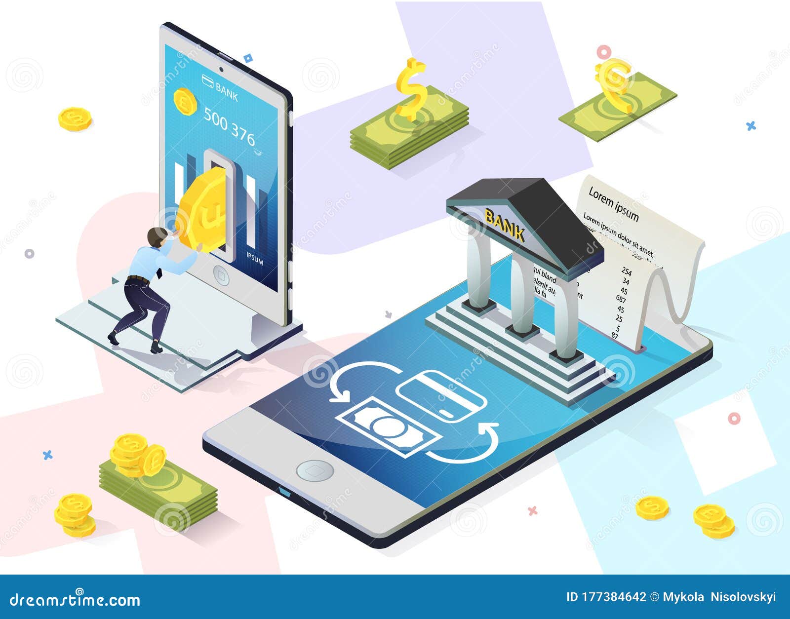 Informational Banner Advantages Internet Banking. Stock Vector ...