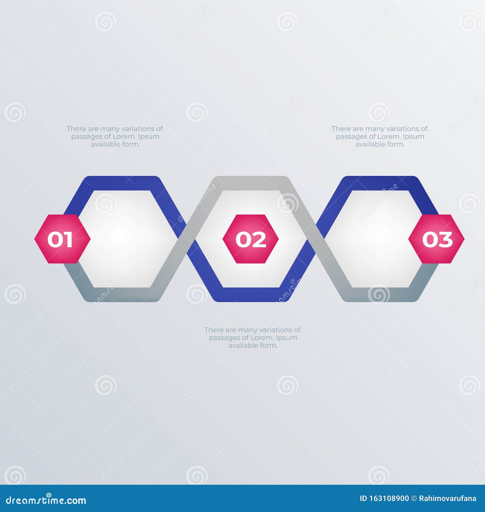 Informational Hexagon Infographics Template Design. Business Concept ...