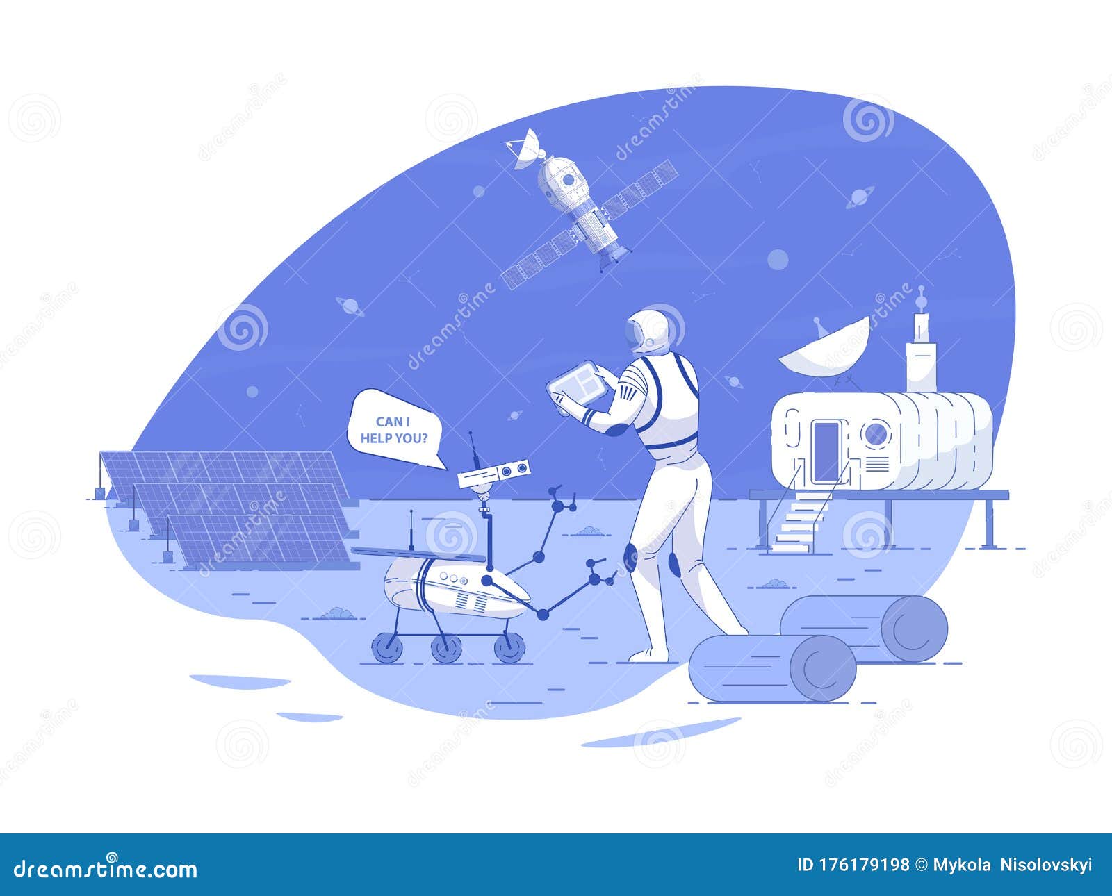 Informational Poster Message How Can I Help You. Stock Vector ...