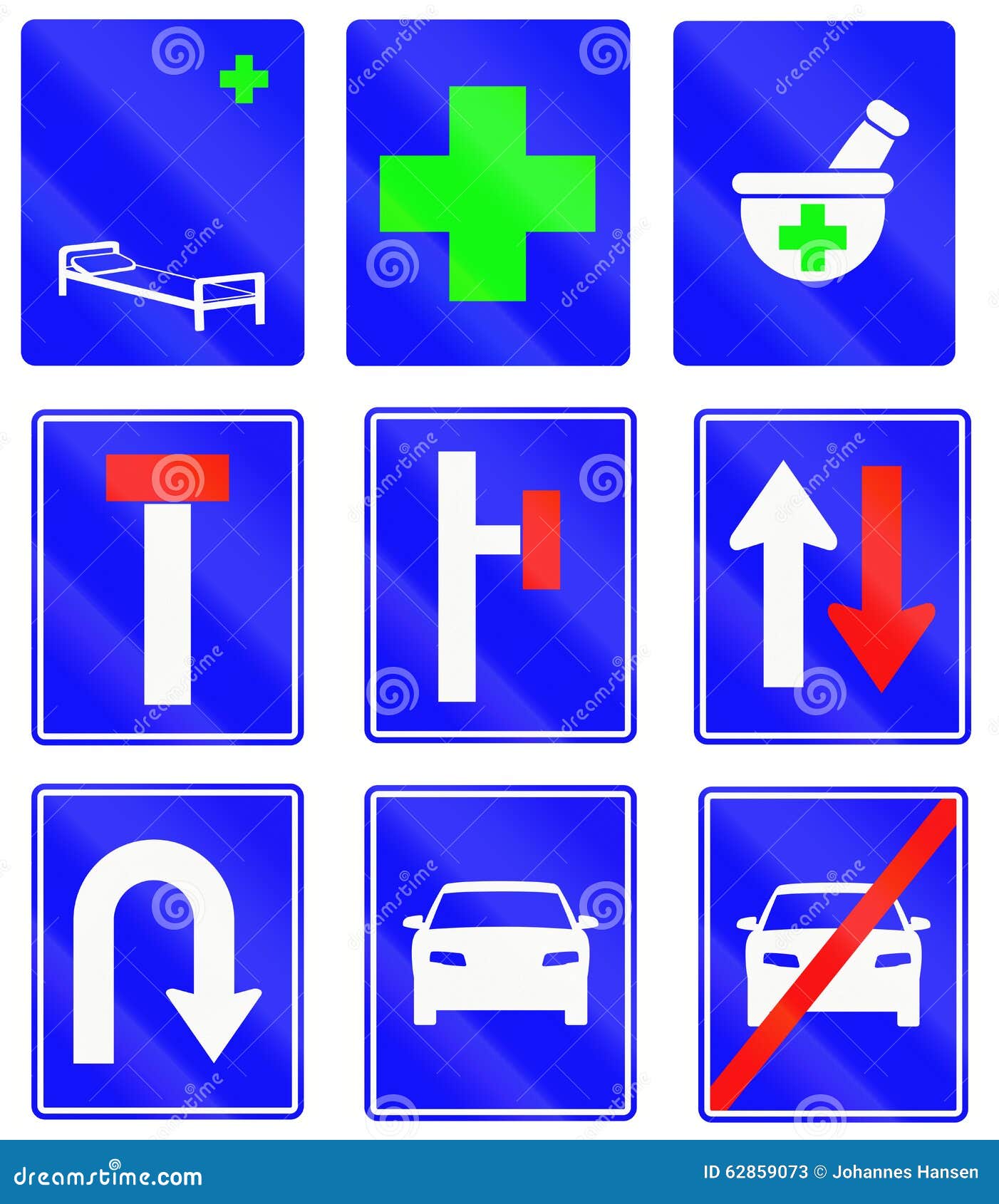 Informational Road Signs in Indonesia Stock Illustration - Illustration ...