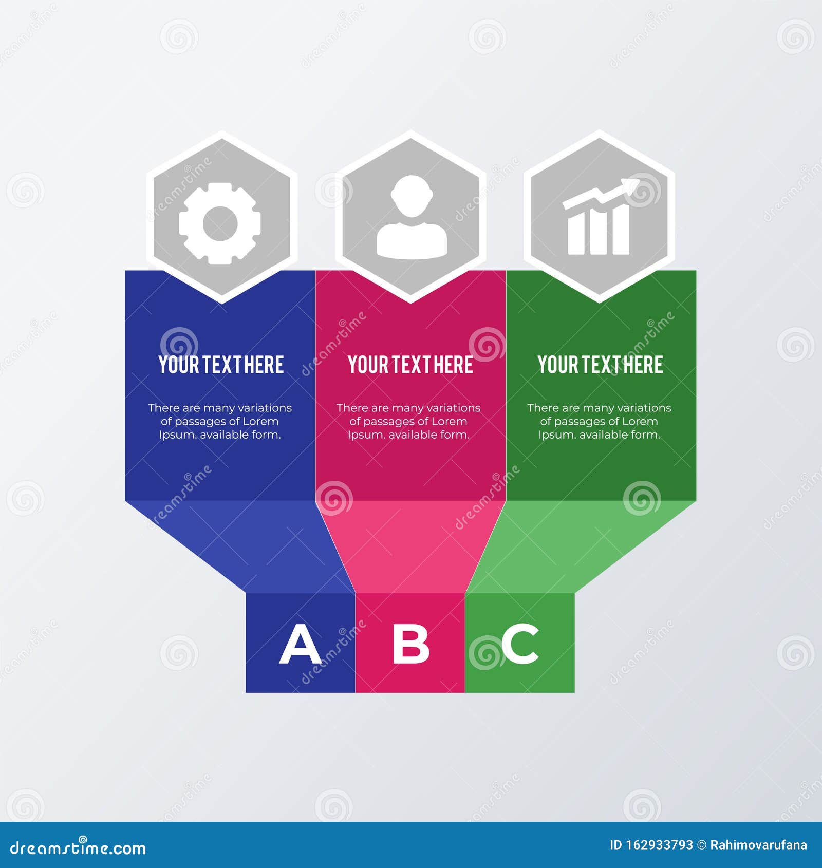 Informational Three Columns Infographic Template Design. Business ...
