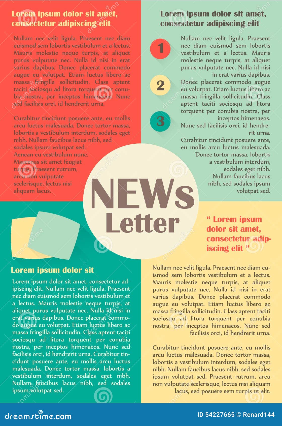 Informationsblad- Eller Websitemalldesign Vektor Illustrationer ...