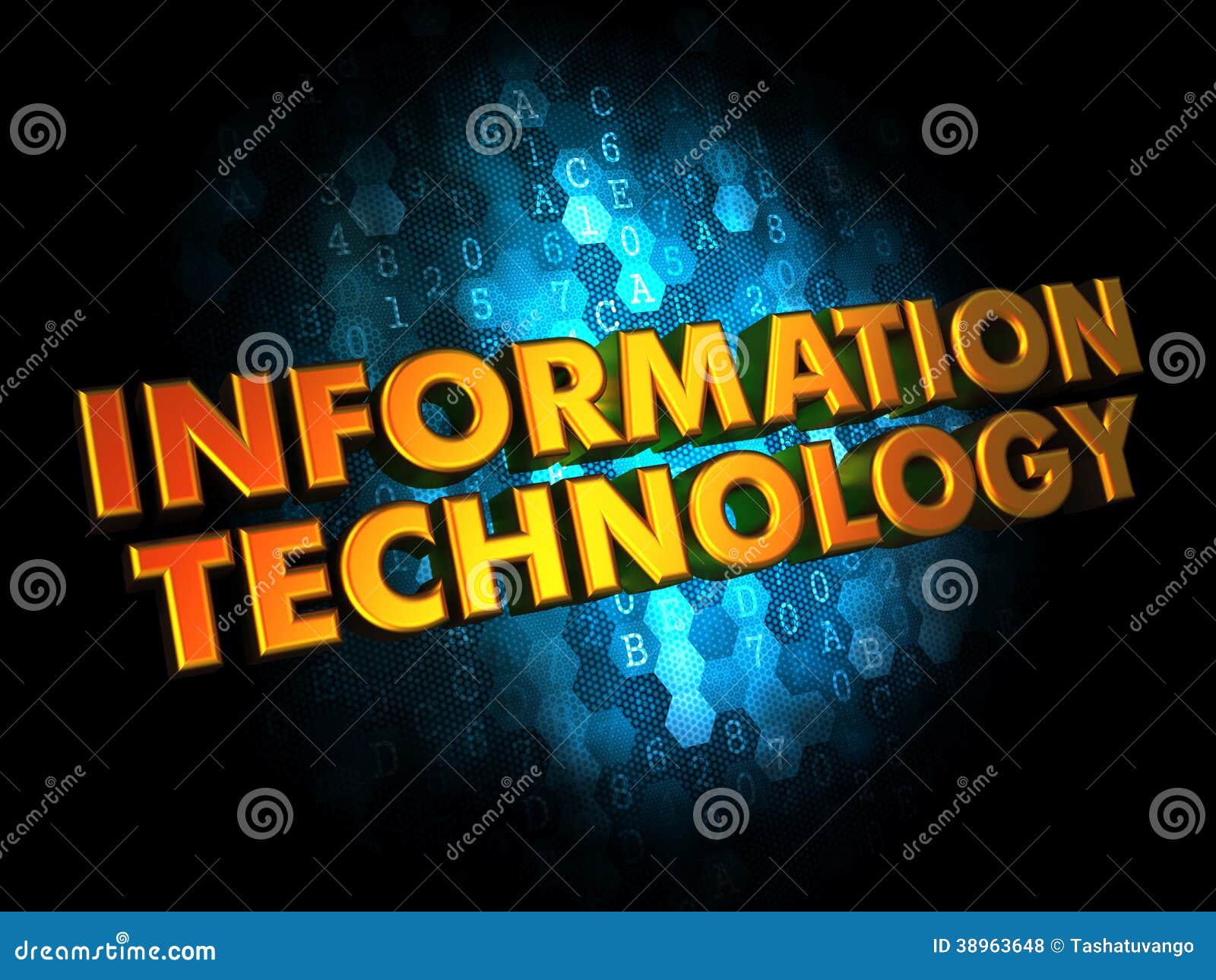 Informationstechnologie Auf Digital-Hintergrund. Stock Abbildung ...