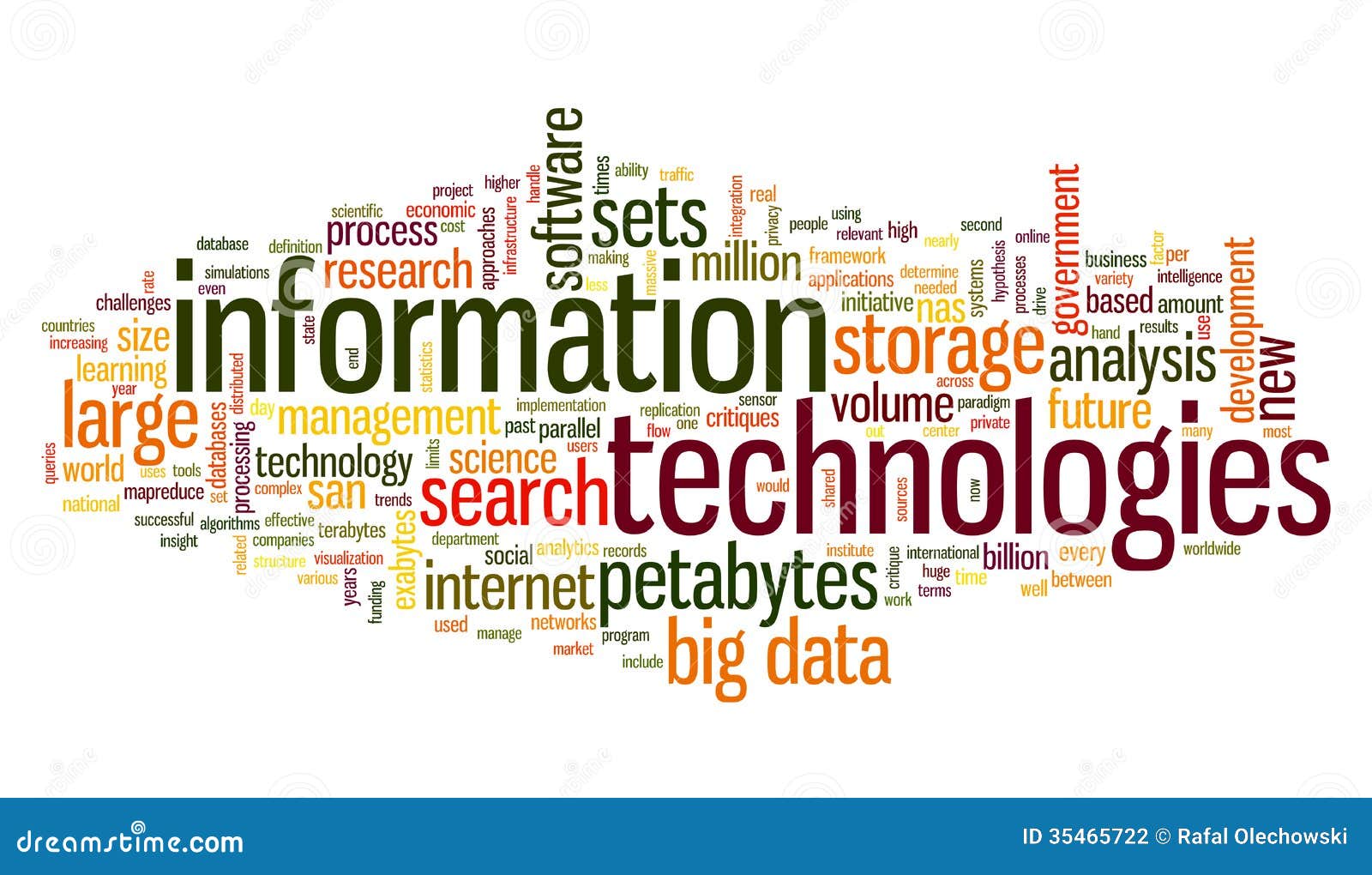 Informationstechnologie Im Tag-Cloud Stock Abbildung - Illustration von ...