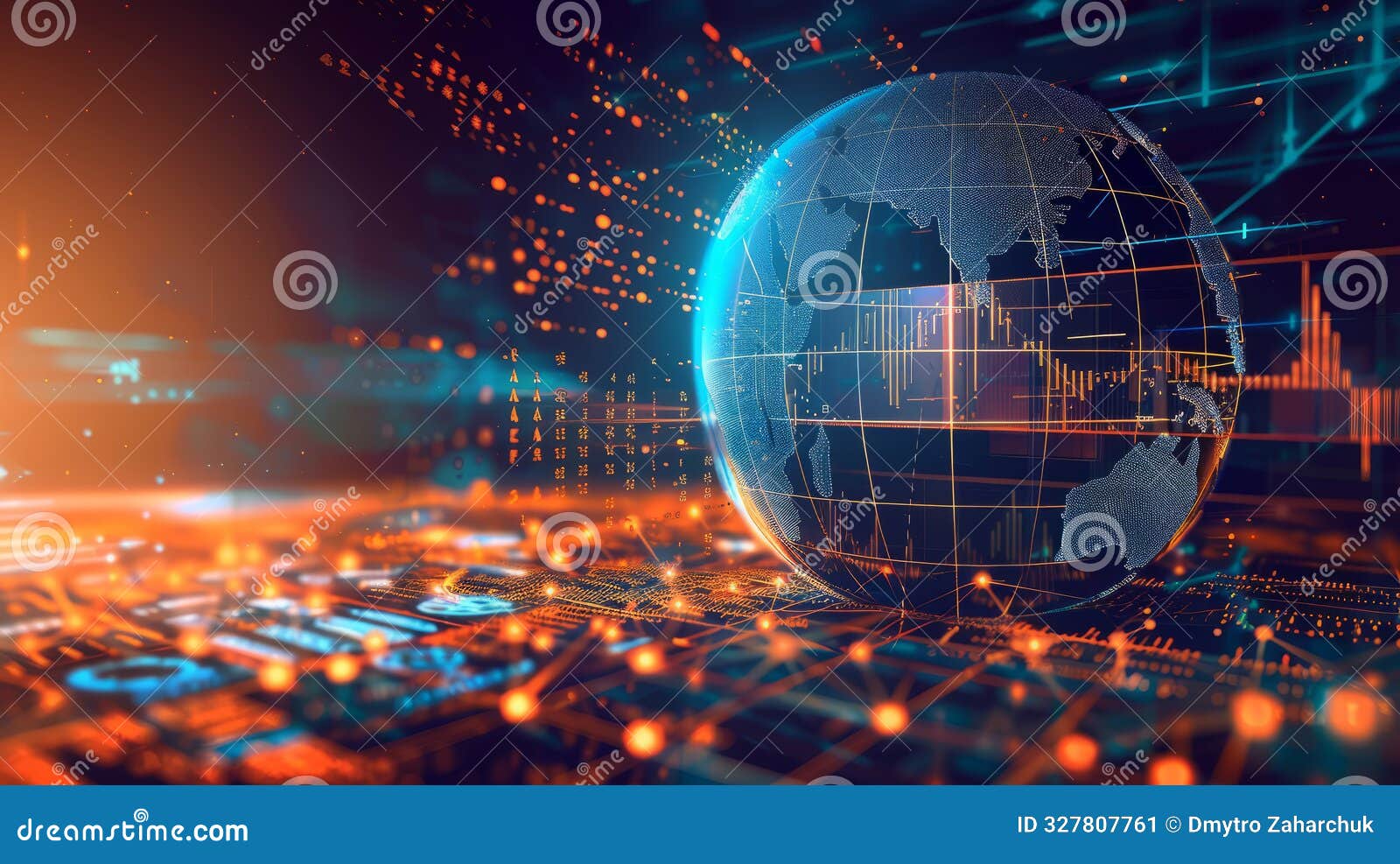 Informative Digital Infographic, Detailed Globe with Comprehensive ...