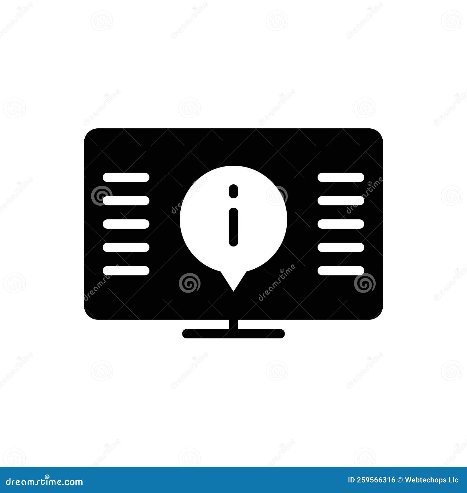 Black Solid Icon for Informative, Info and Informational Stock ...