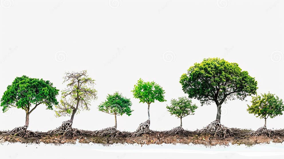 Evolution of Tree Growth Over Time Stock Image - Image of plant ...