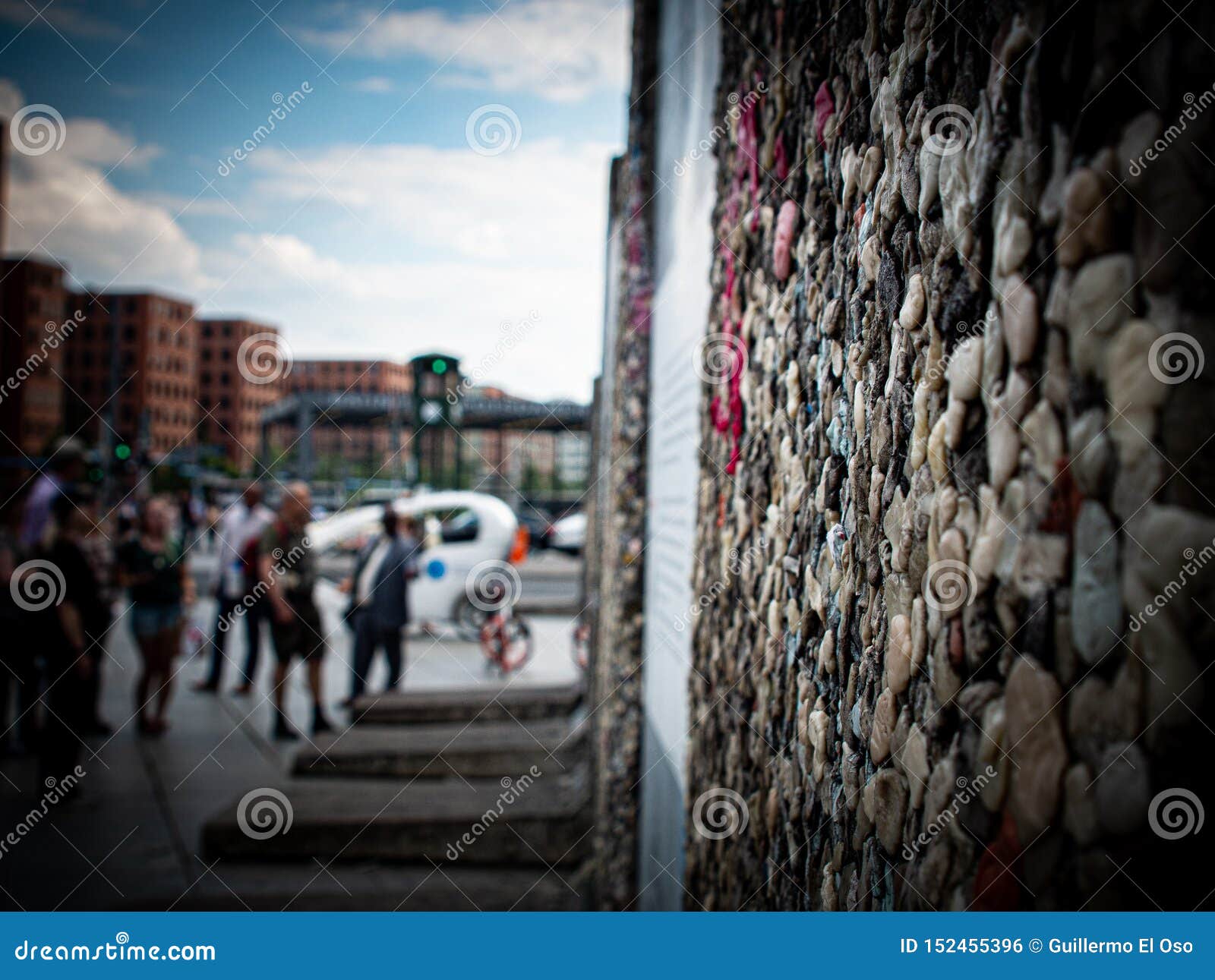 Informative Remains of the Berlin Border Wall Stock Photo - Image of ...